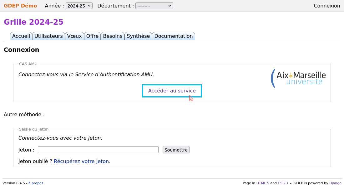 2. Connexion - Tutoriel de GDEP